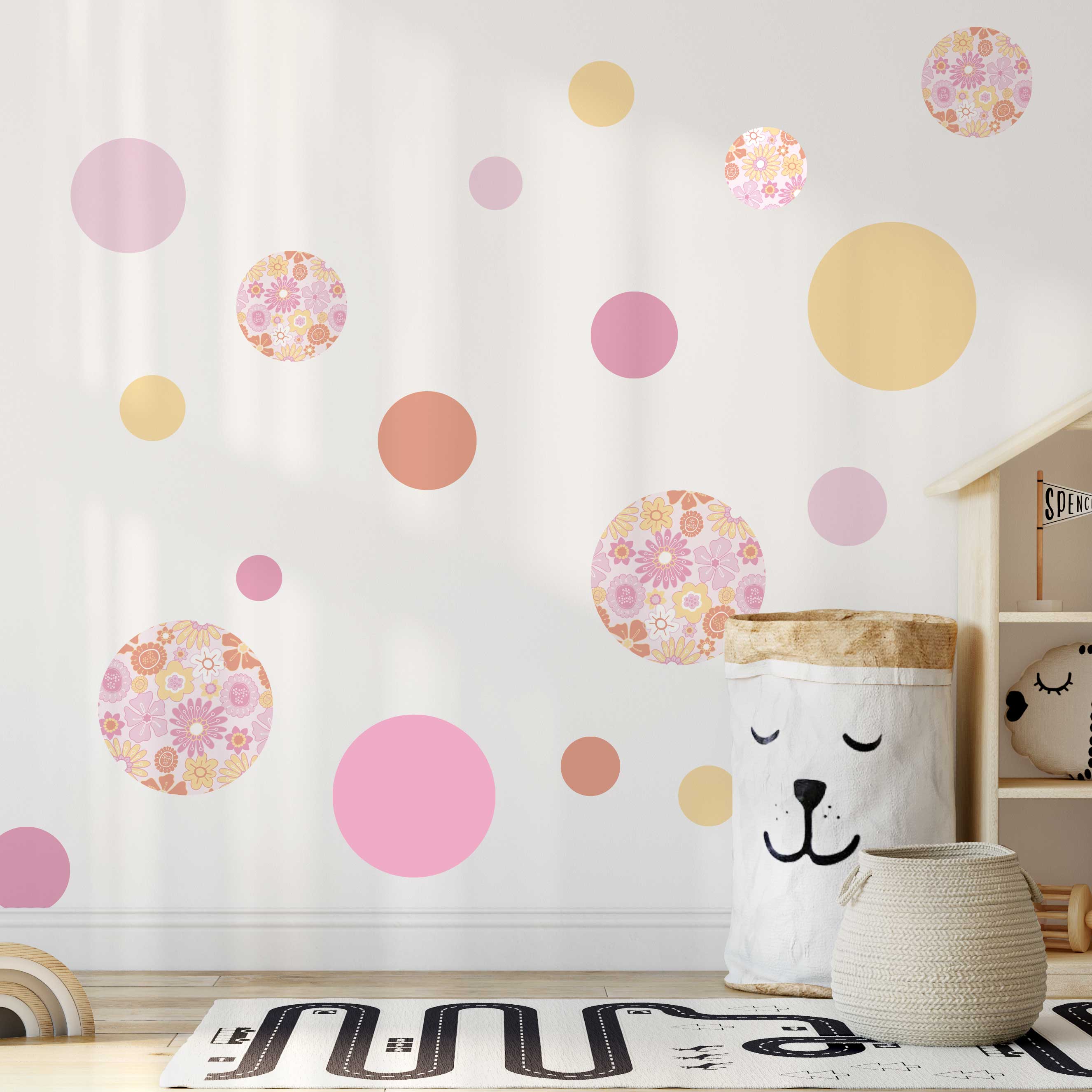 Bloom Flower Circle Wall Stickers Style 1 – Jack Harry and Ollie