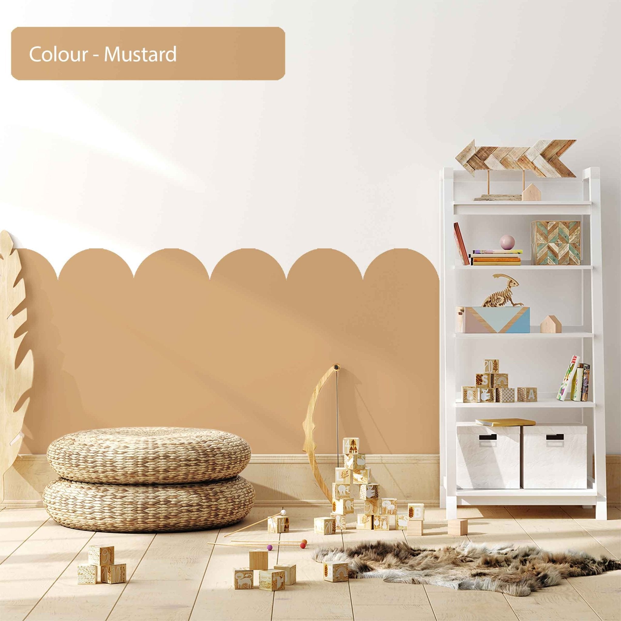 Neutral Colour Scallop Wall Decals | Jack Harry and Ollie
