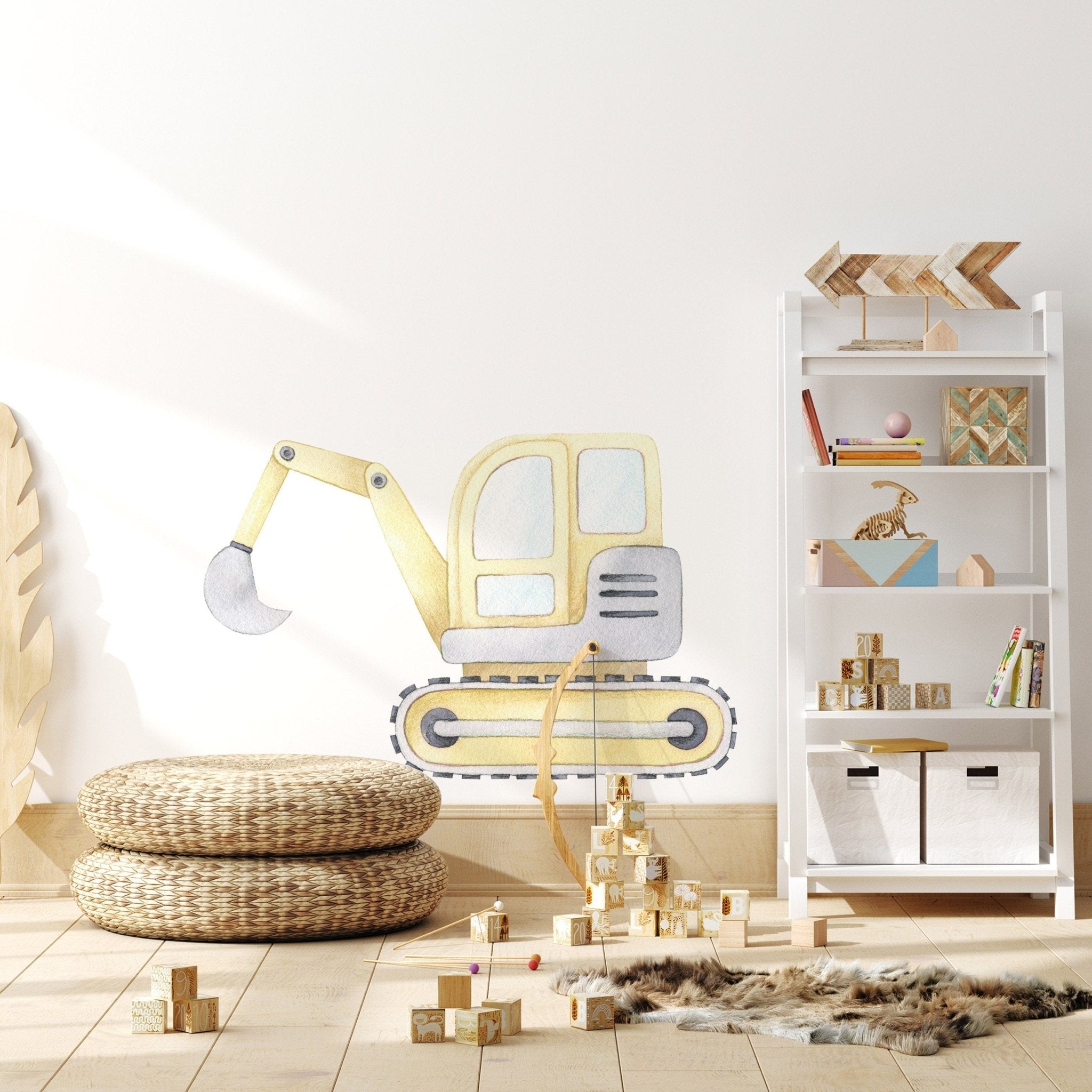 Large Construction Digger Wall Decal – Jack Harry and Ollie